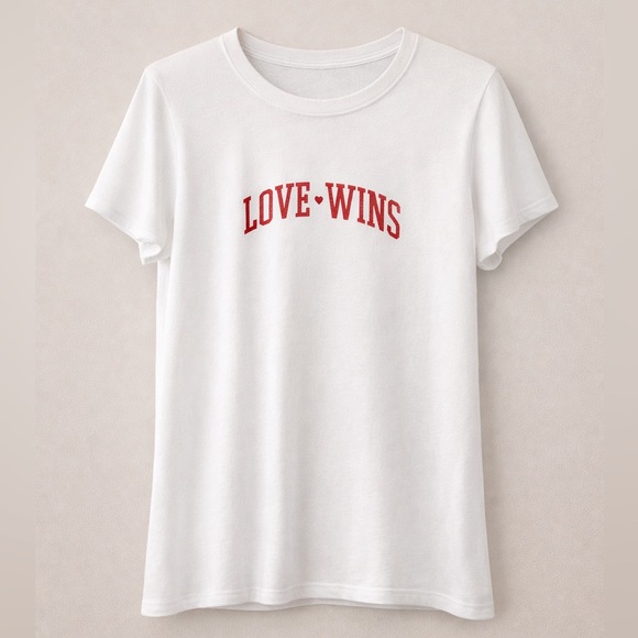 Sub_Urban Riot | Tops | Suburban Riot Love Wins Graphic Tee Cream Red ...